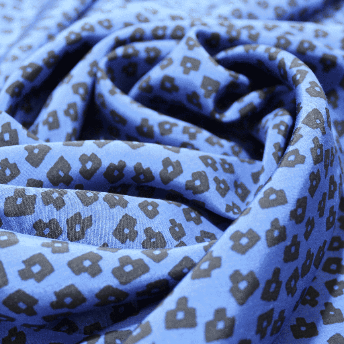 Viscose Print Animal Print - blue & black – Feira dos Tecidos Online